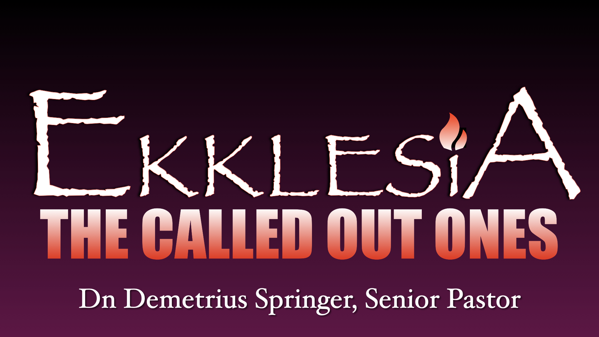 “The Called Out Ones” Dn Demetrius Springer – Third Presbyterian Church